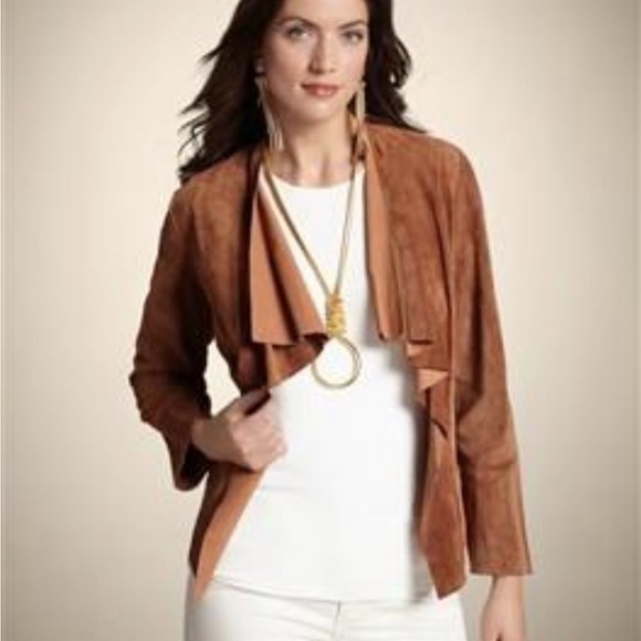 Chico's | Jackets & Coats | Nwt Chicos Suede Cascade Jory Jacket | Poshmark